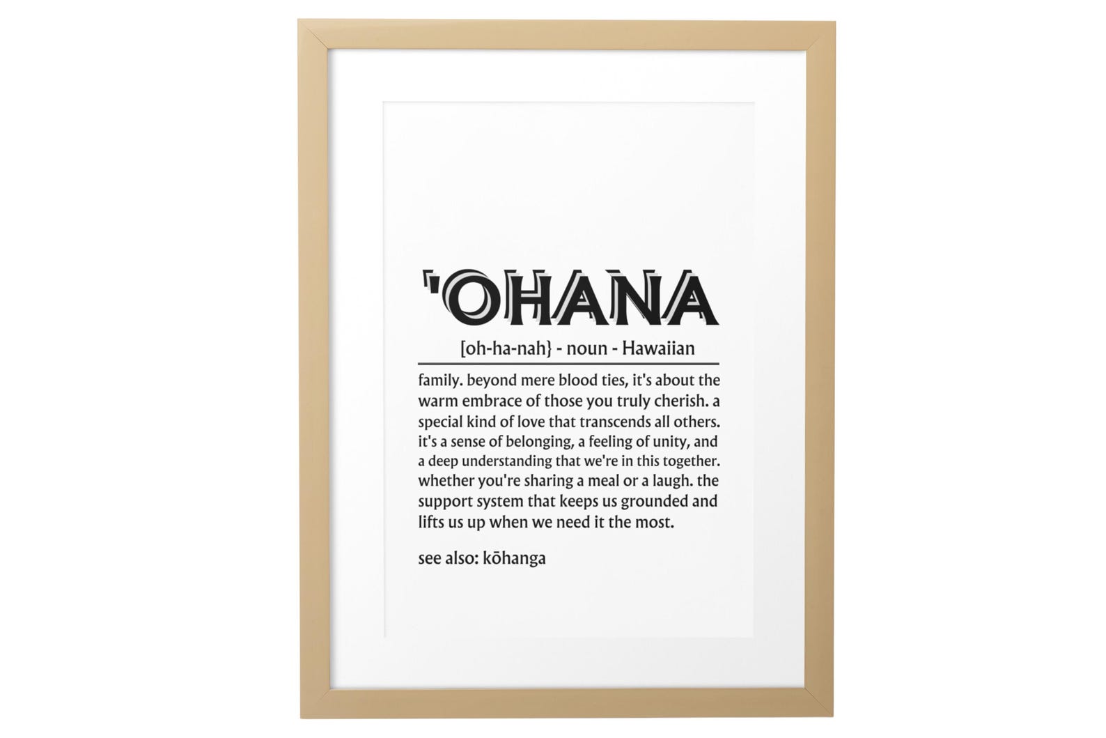 Ohana Definition Print Set: Hawaiian Family Art (digital Download) - Etsy