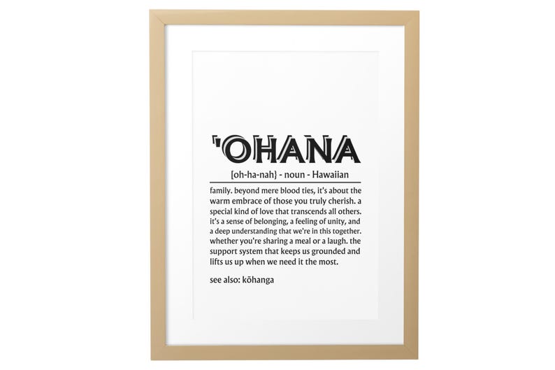 Ohana Definition Print Set: Hawaiian Family Art (digital Download) - Etsy
