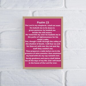 Psalm 23 Poster Bible Artwork Print, Instant Digital Download Scripture ...
