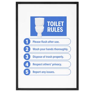 Funny Toilet Rules Poster Prints: Restroom Decor Set (digital Download ...