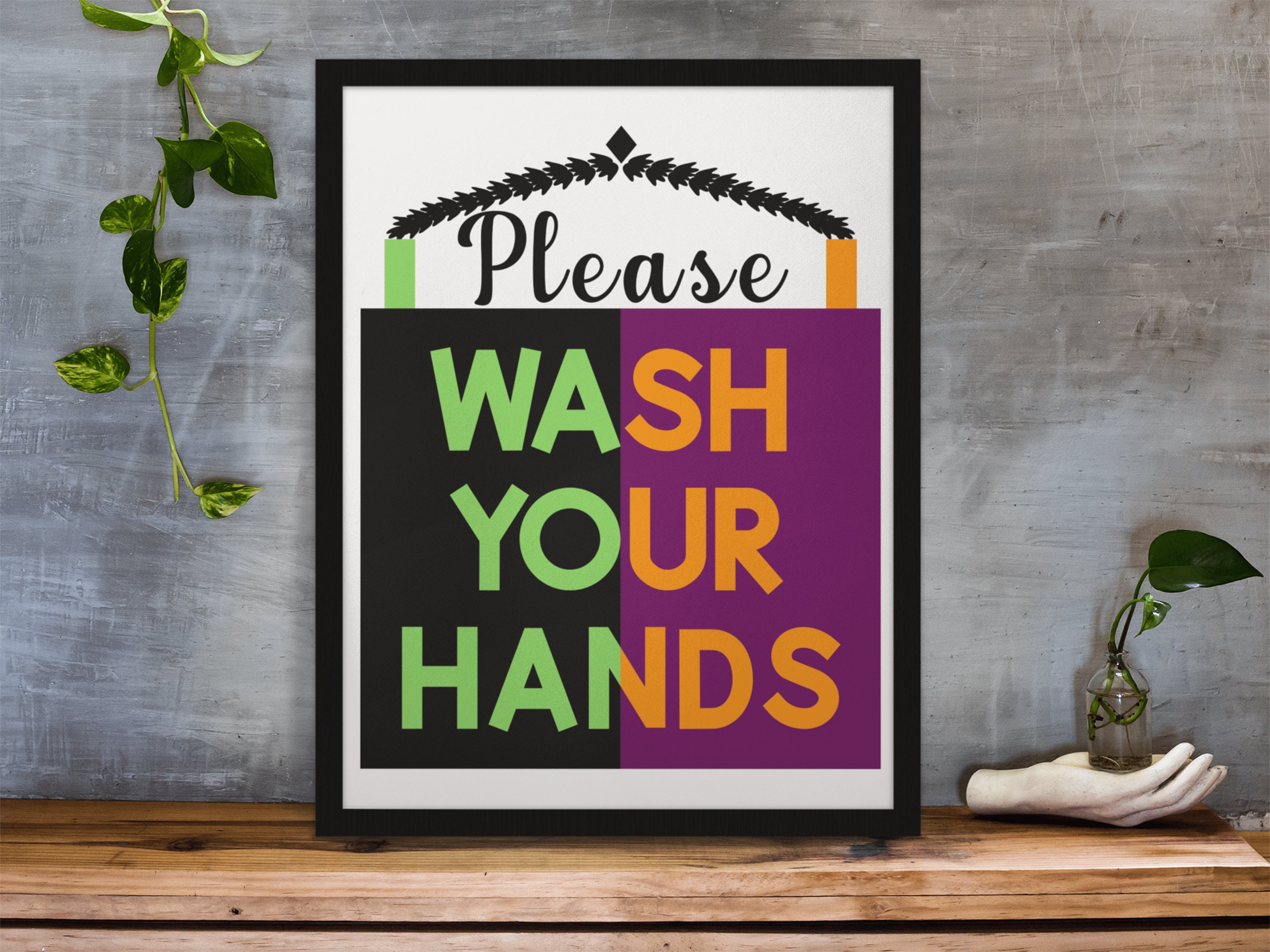 Digital Printable Artwork Toilet Sign, Please Wash Your Hands Prints - Etsy