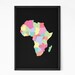 Colorful Africa Map Educational Artwork Printable, Homeschool Learning ...