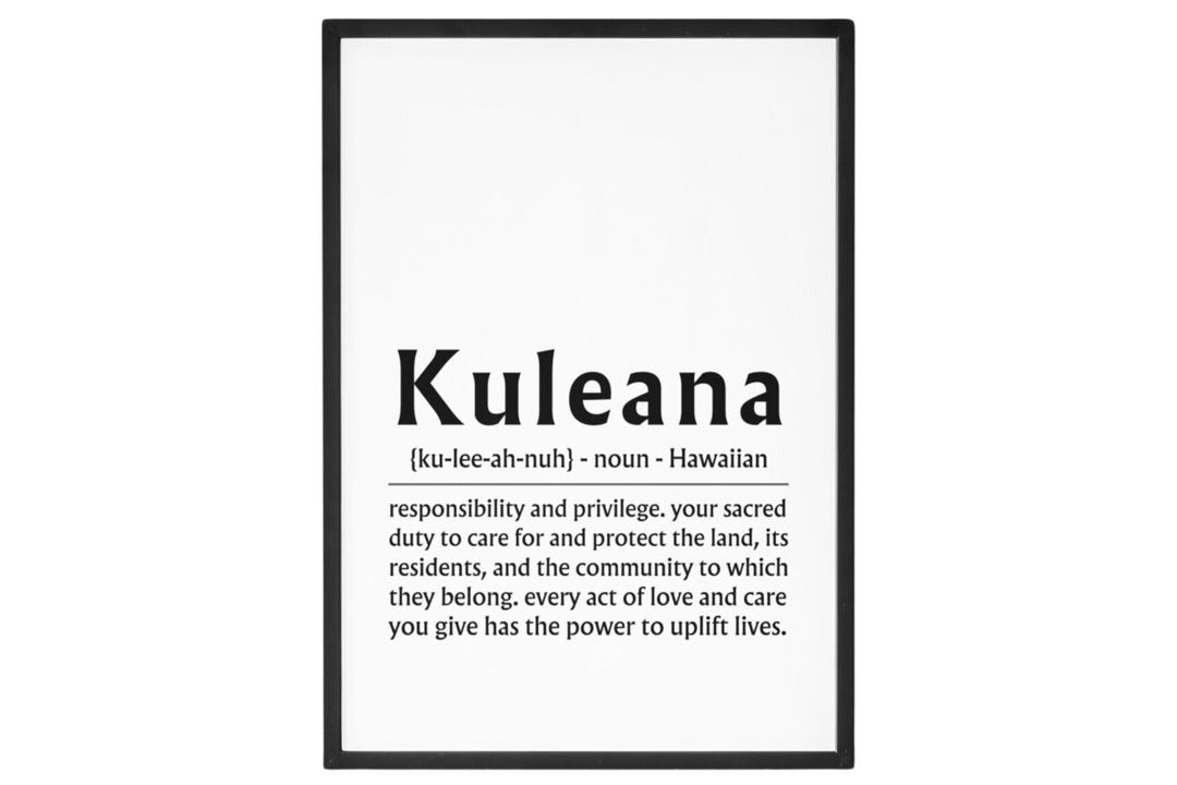 Kuleana Definition Print Set of 3, Hawaiian Wall Art Printable Digital ...