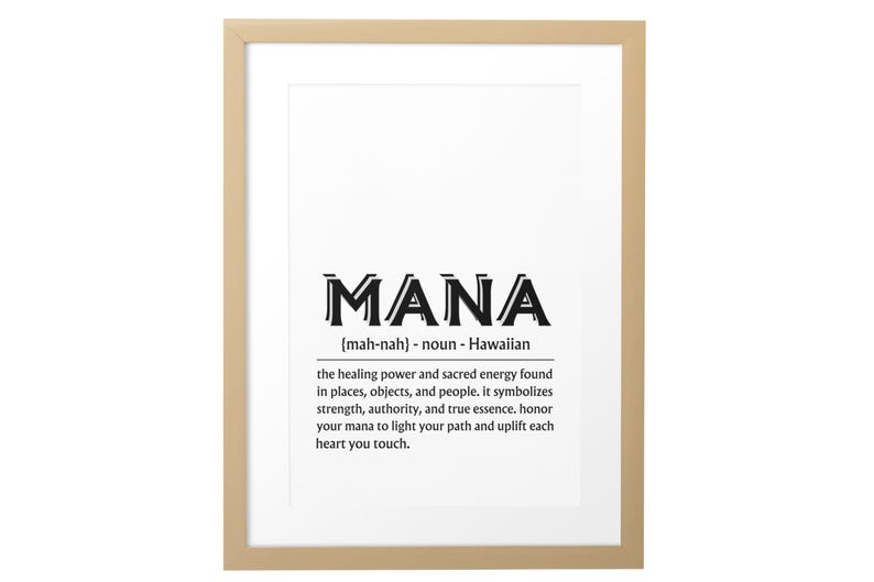 Mana Definition Print: Polynesian Wall Art (digital Download) - Etsy