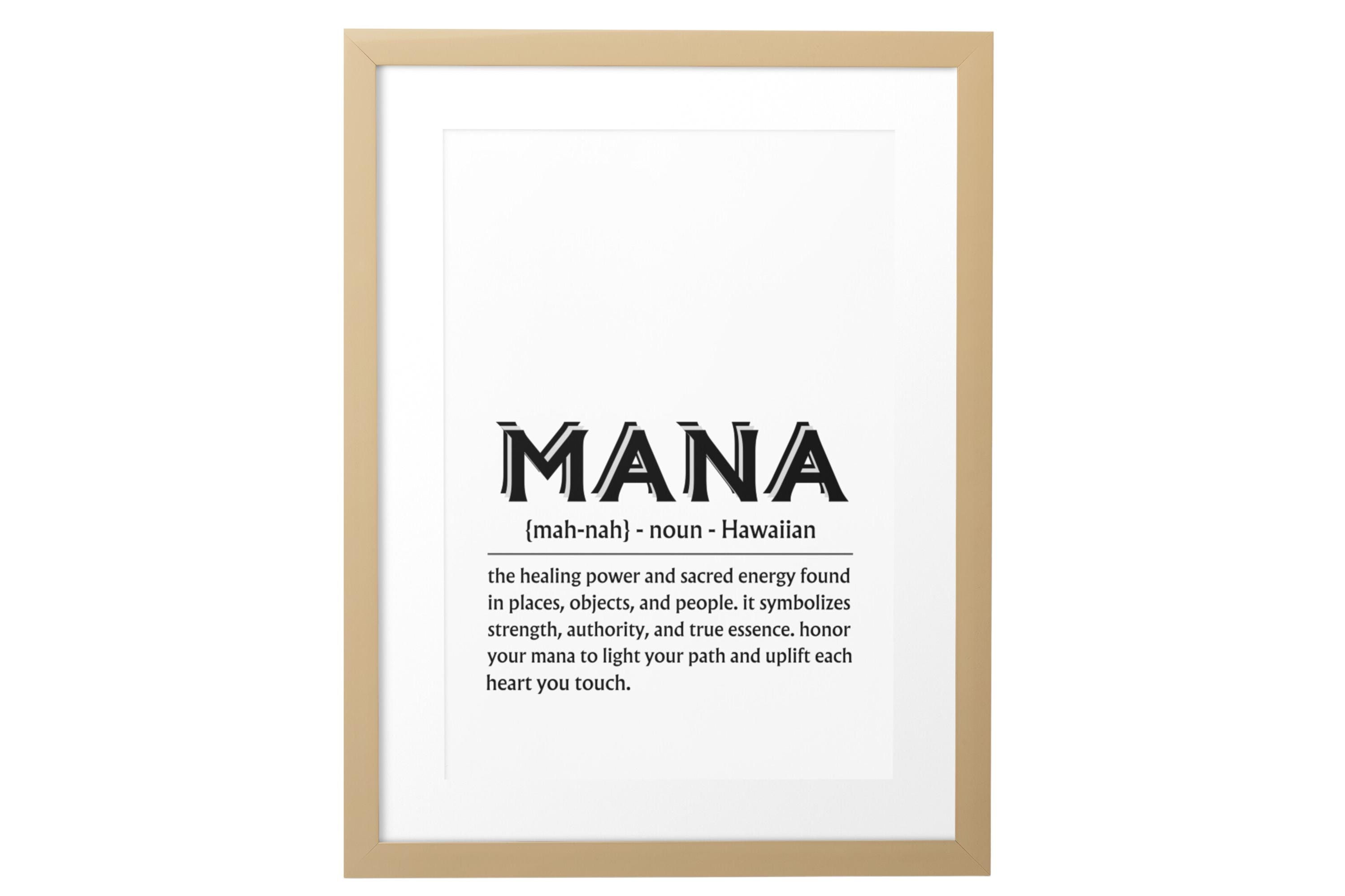 Mana Definition Print: Polynesian Wall Art (digital Download) - Etsy