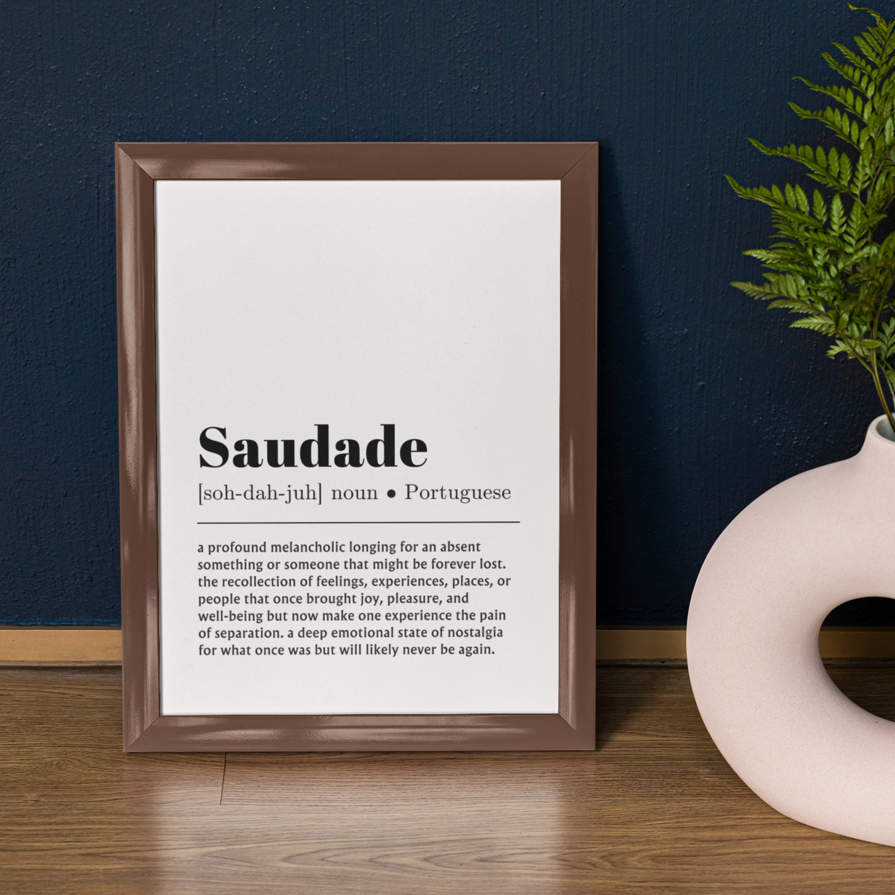 Saudade Definition, Portuguese Word Art, Portuguese Language Print ...