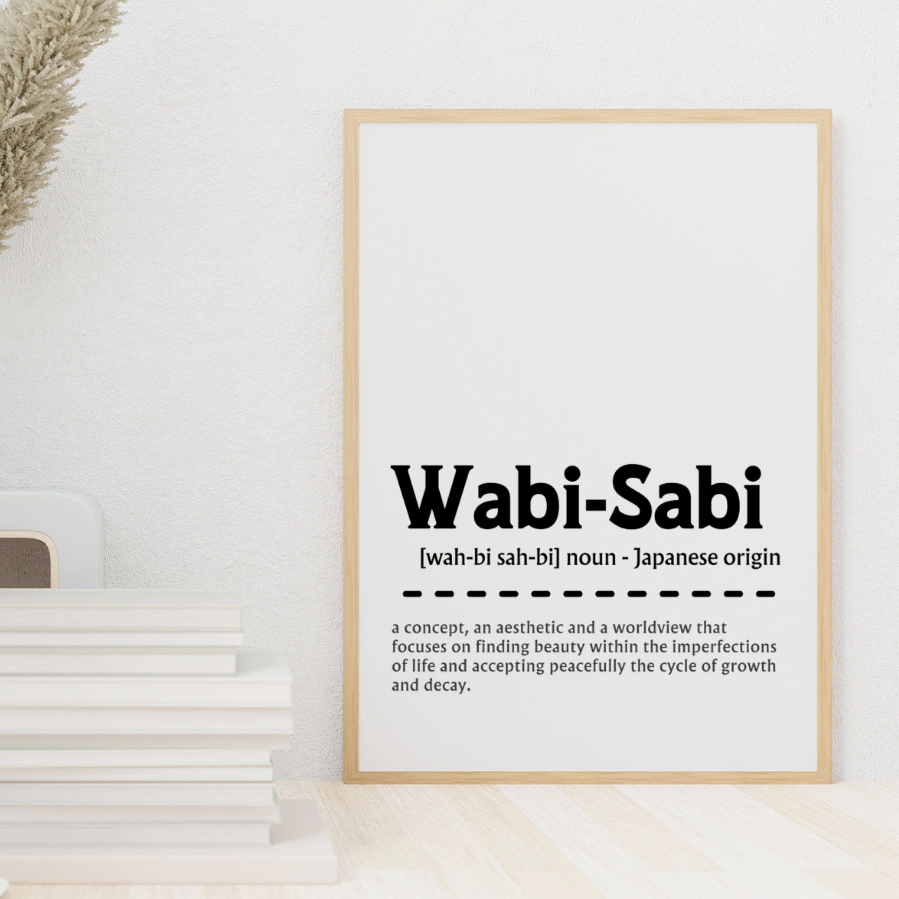 Wabi Sabi Definition Print Printable Wall Art Bedroom Print Home Decor ...