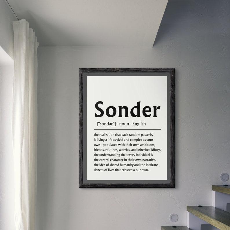 Sonder Definition Print: Minimalist Home Decor (digital Download) - Etsy