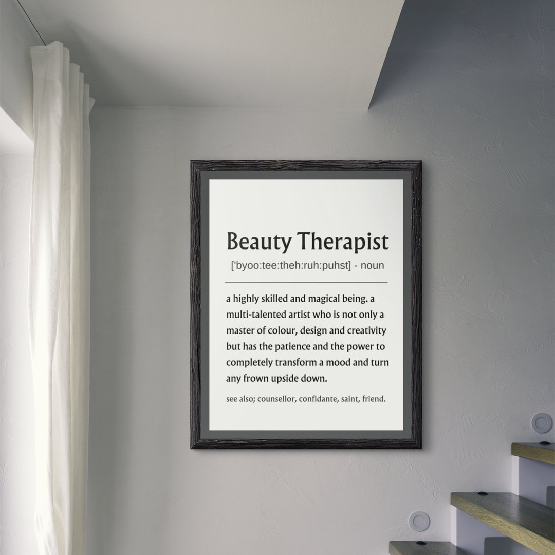 Beauty Therapist Definition Print: Salon Decor (digital Download) - Etsy