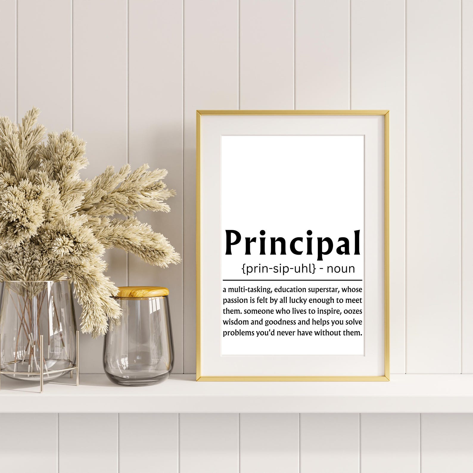 Principal Definition Print, School Principal Office Wall Art, Gift for ...
