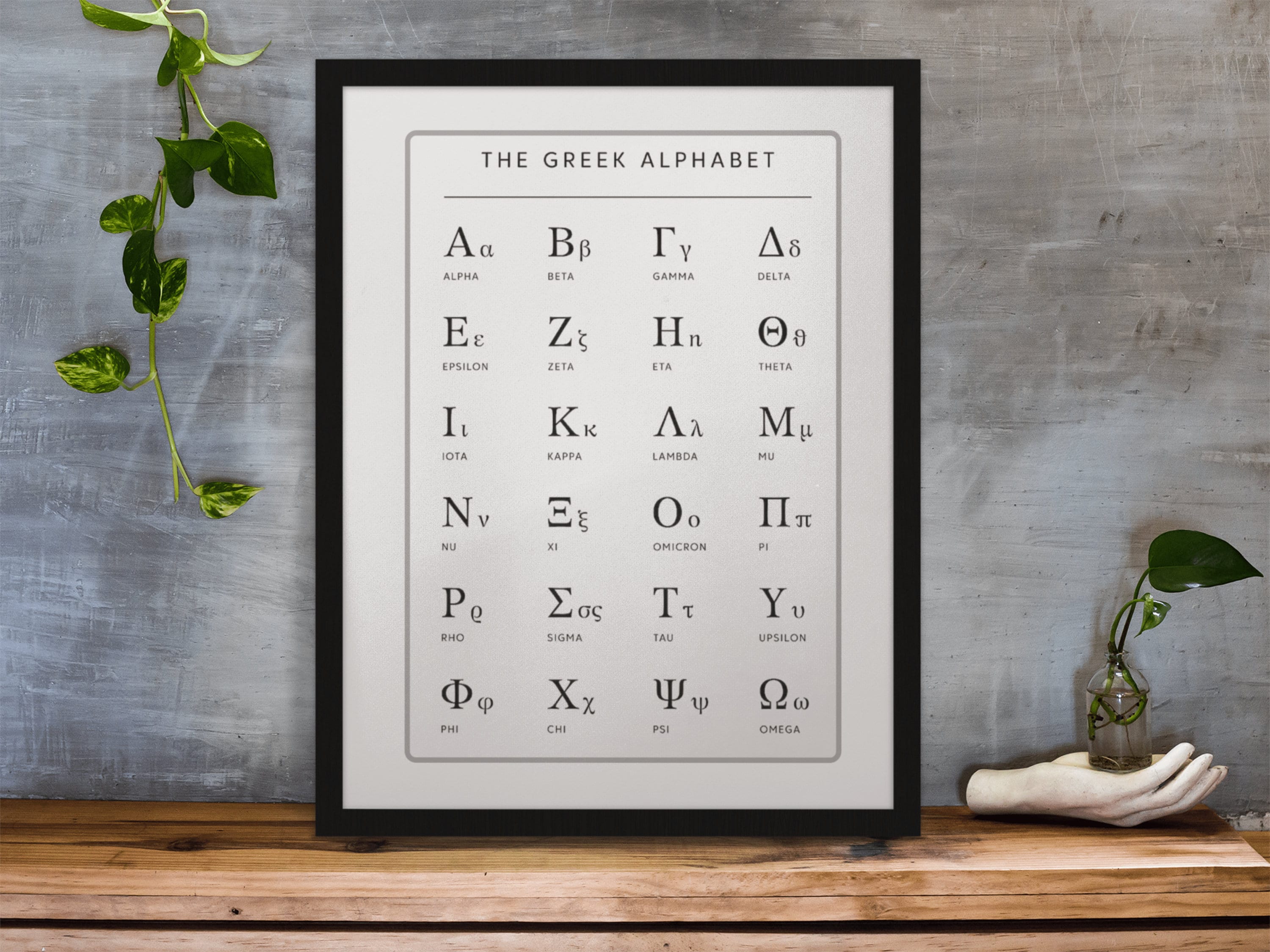 Greek Alphabet Printable Wall Decor, Greek Letters Art Print ...