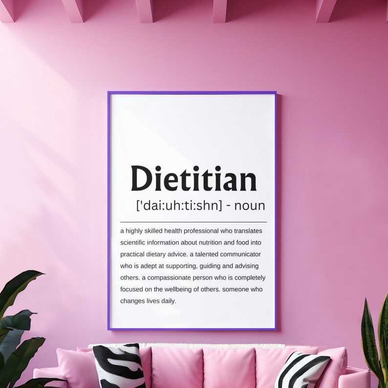 Dietitian Definition Print: Nutritionist Gift (digital Download) - Etsy