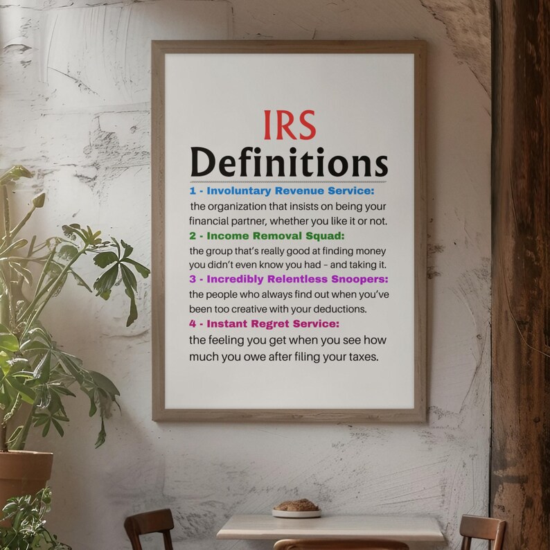Funny IRS Definition Printable Artwork Digital Download, Affordable ...