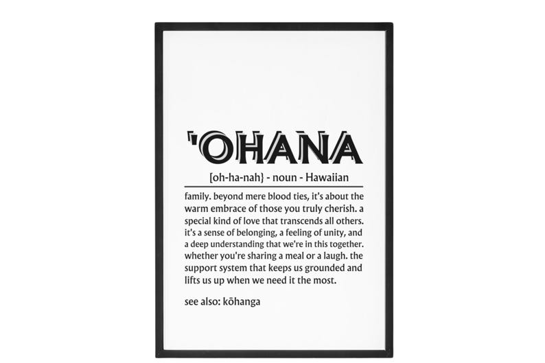 Ohana Definition Print Set: Hawaiian Family Art (digital Download) - Etsy