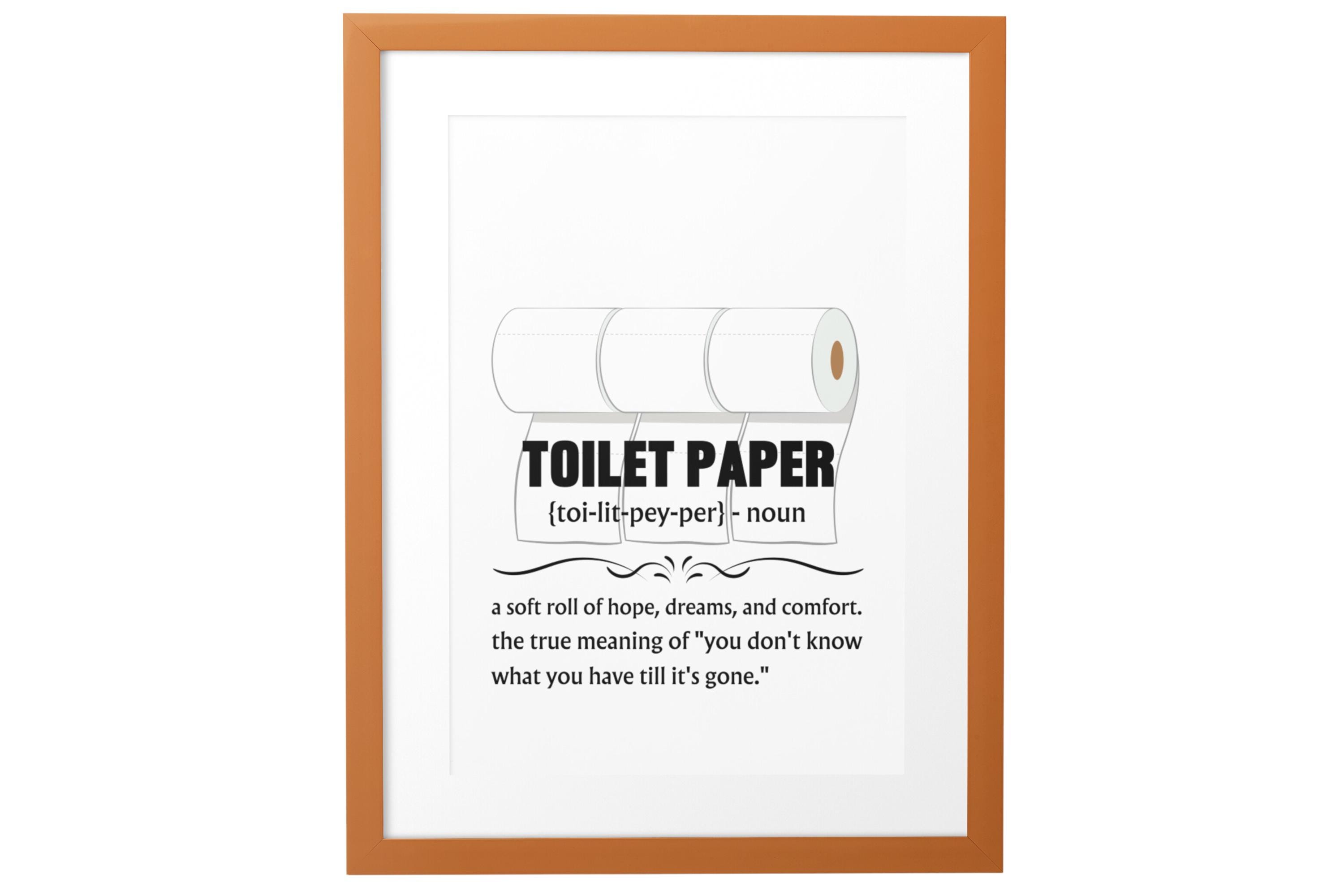 Toilet Prints, Toilet Paper Definition Printable, Bathroom Quote Print ...