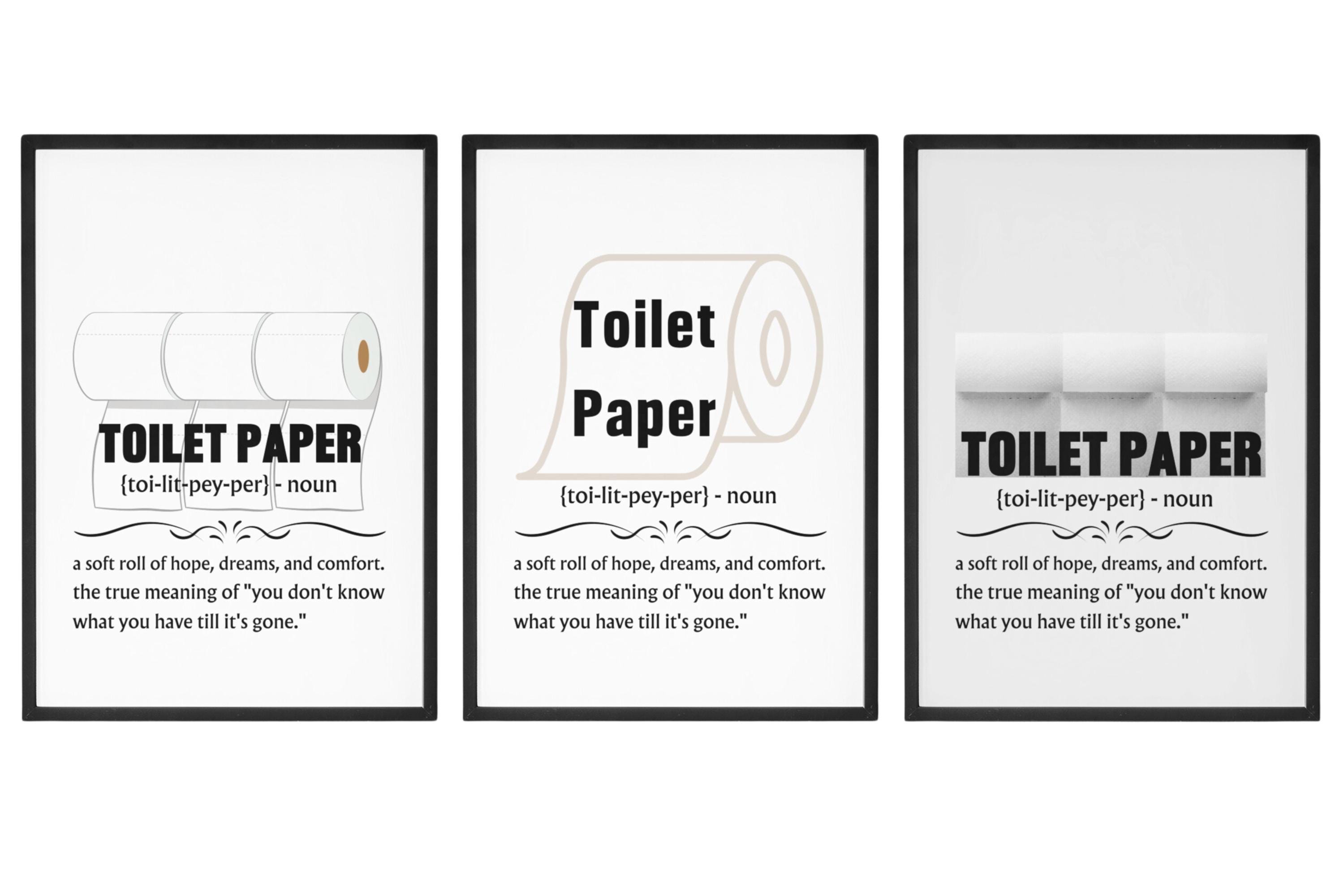 Toilet Prints, Toilet Paper Definition Printable, Bathroom Quote Print ...