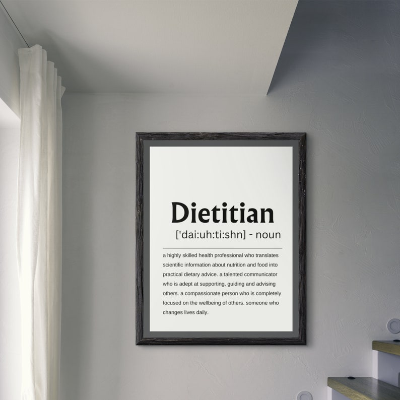 Dietitian Definition Print: Nutritionist Gift (digital Download) - Etsy