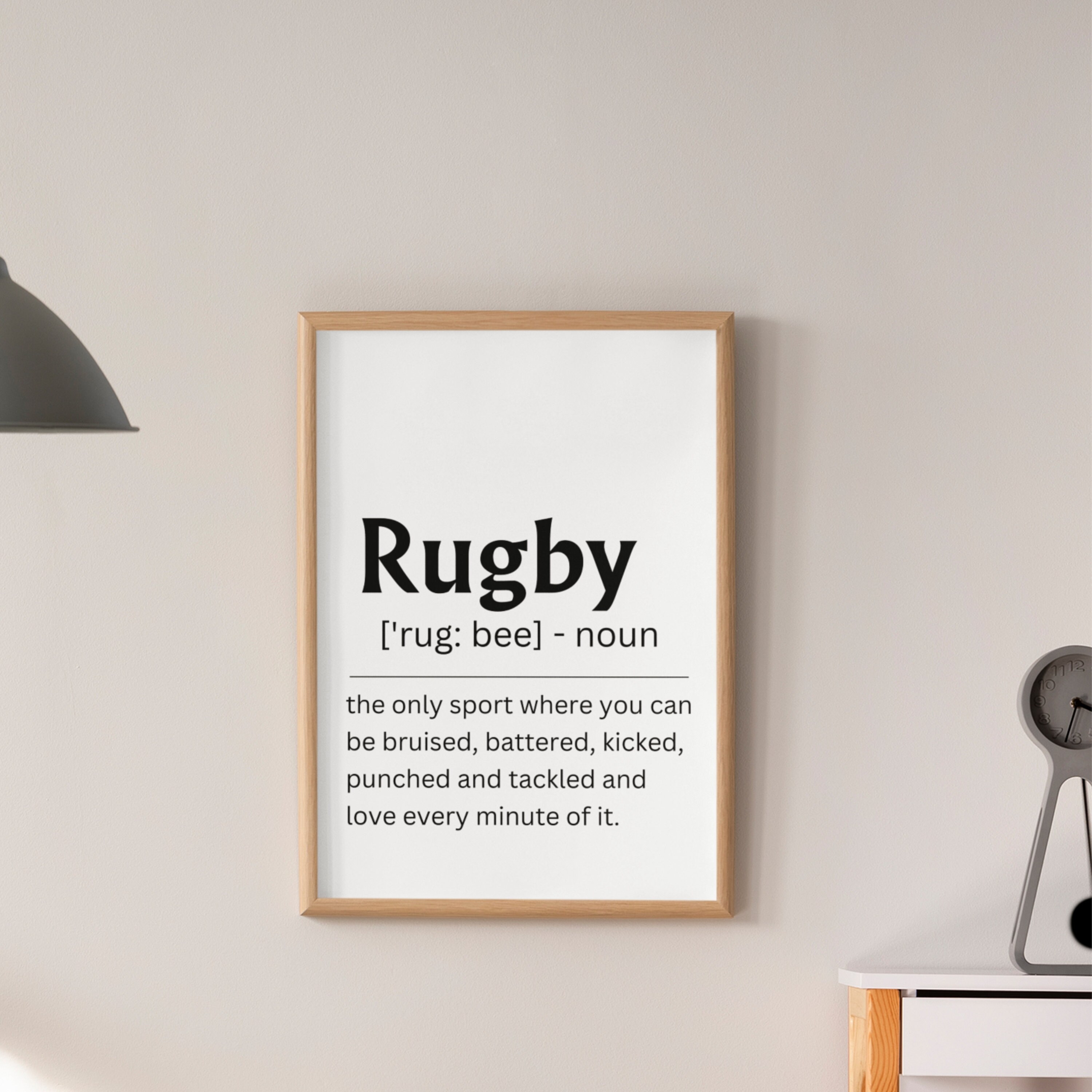 Rugby Gifts, Rugby Definition Print, Rugby Poster, Rugby Print, Rugby ...