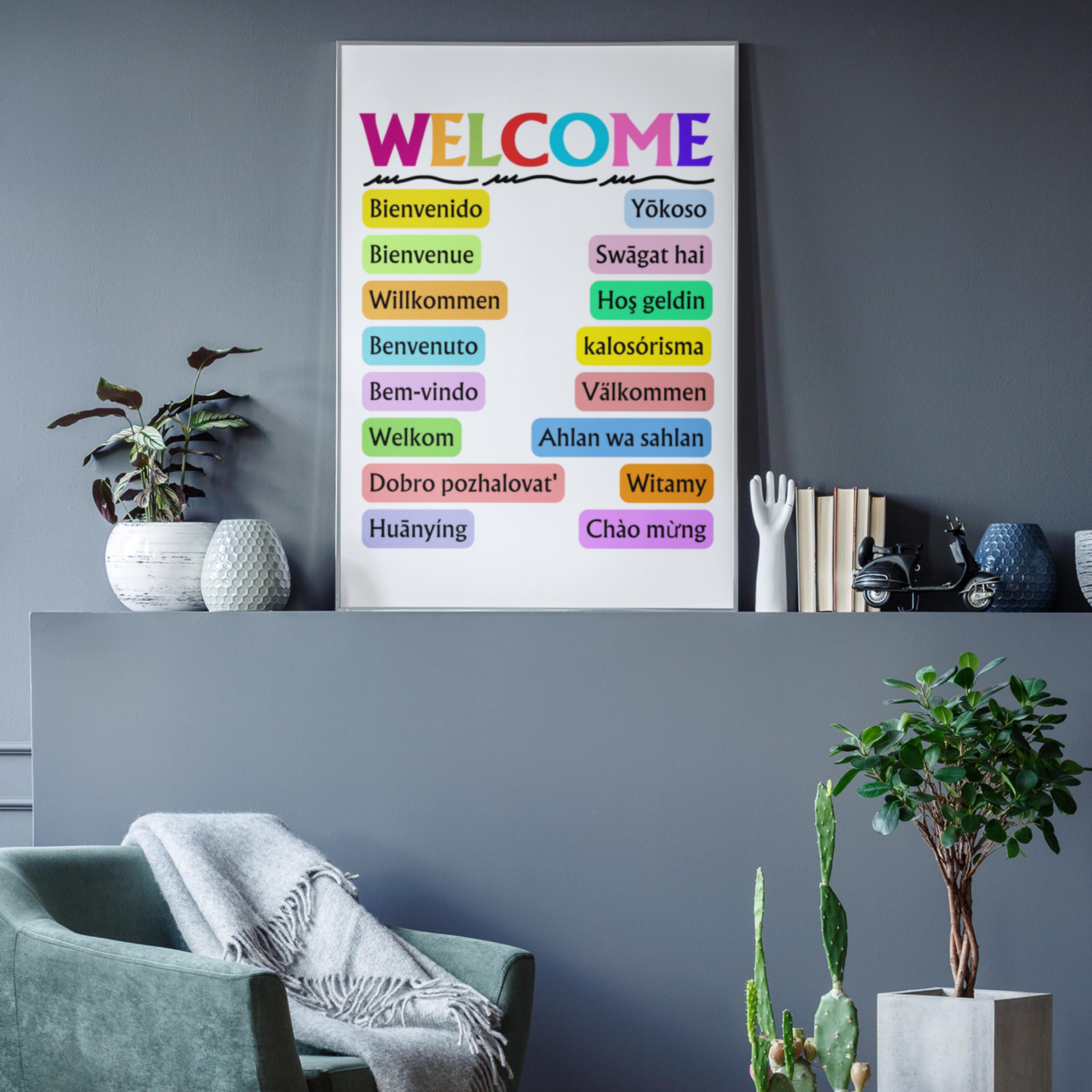 Multilingual Welcome Sign: Inclusive Classroom Decor (digital Download ...