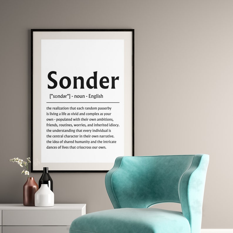 Sonder Definition Print: Minimalist Home Decor (digital Download) - Etsy