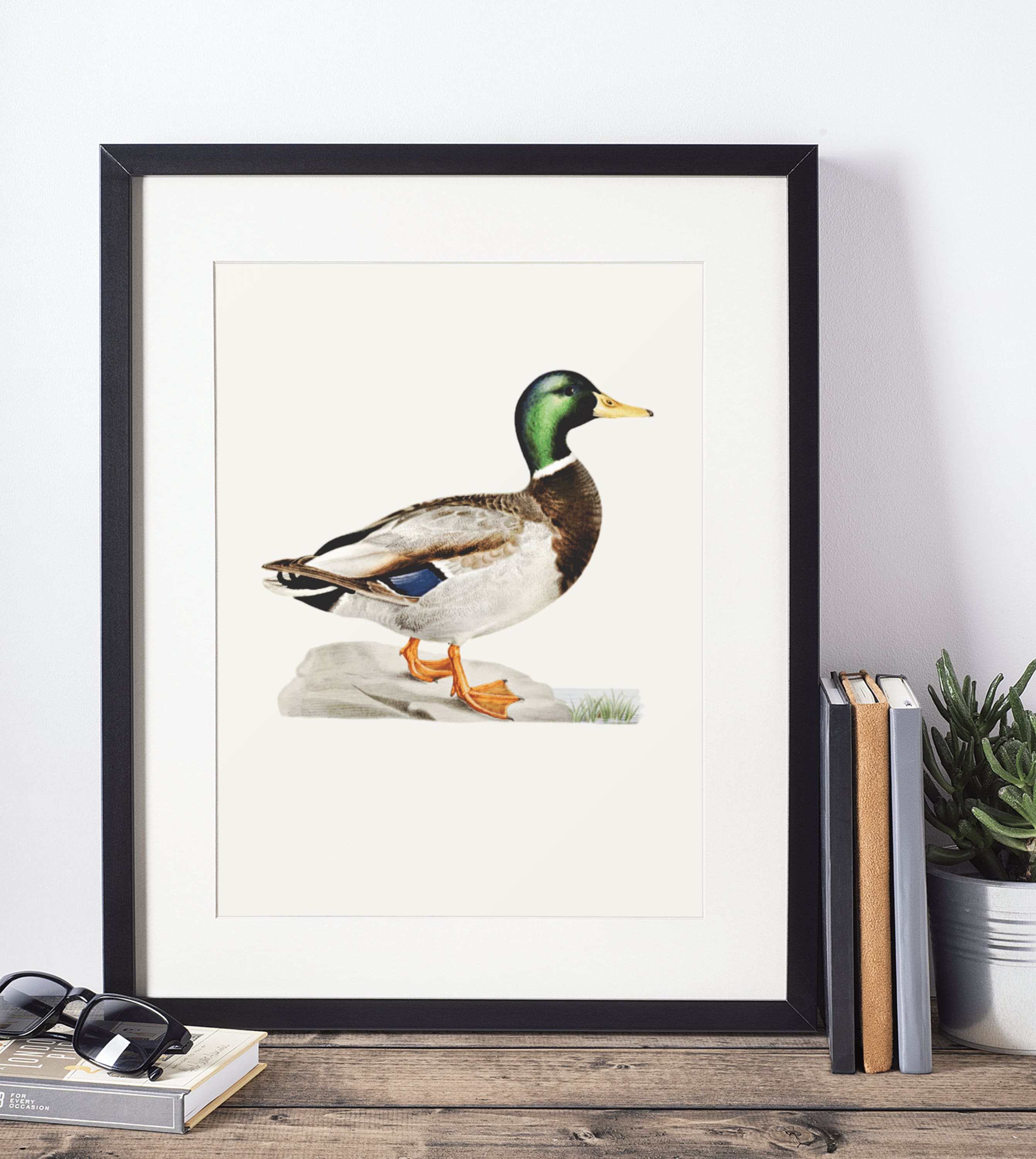 Mallard Duck Bird Print, Duck Wall Art Printable Download, Farmhouse ...