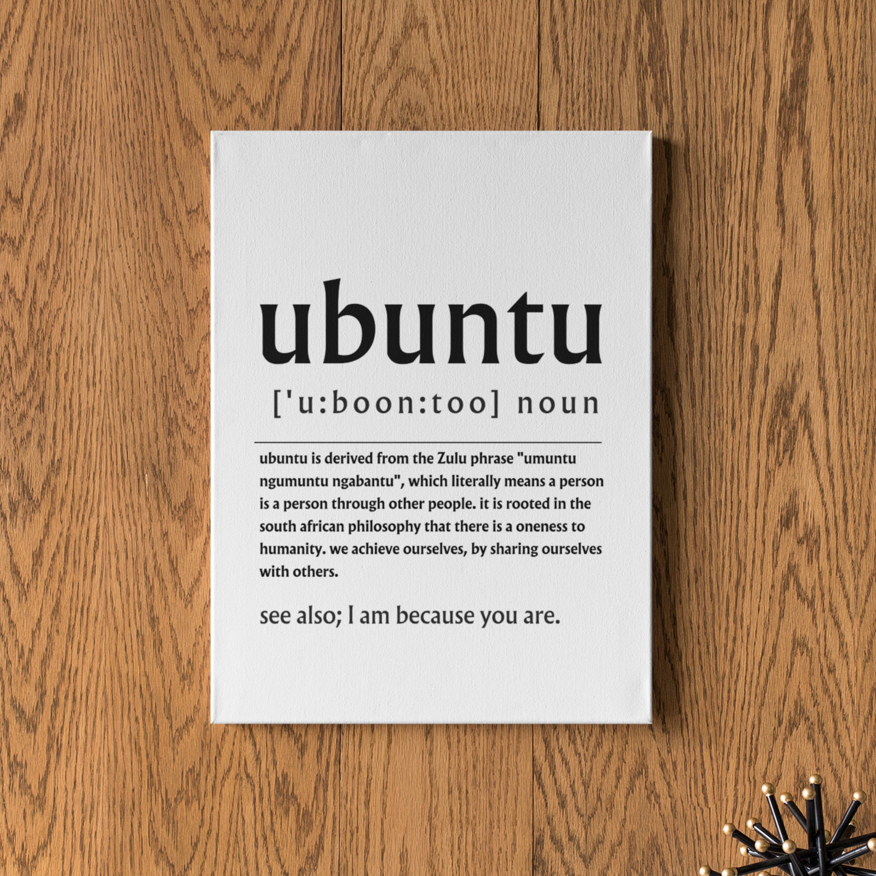 Ubuntu Definition Print, South Wall Art, Ubuntu Poster, Self Love Home ...