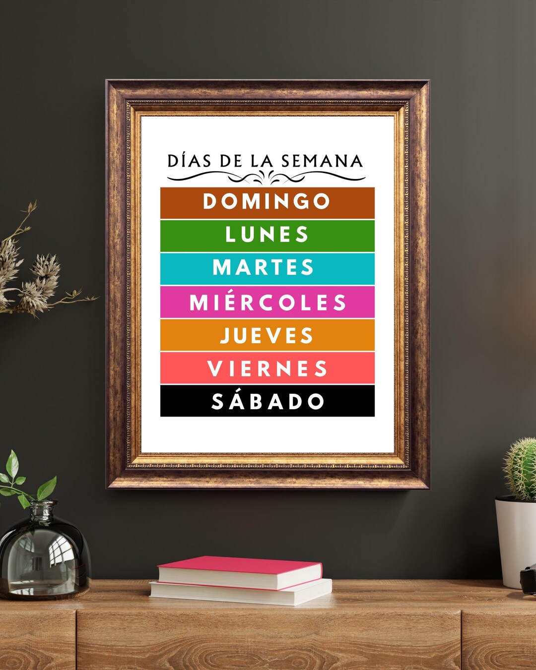 Días De La Semana Spanish Printable Artwork, Montessori Education ...