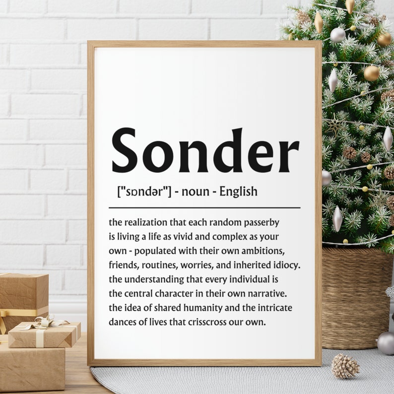 Sonder Definition Print: Minimalist Home Decor (digital Download) - Etsy