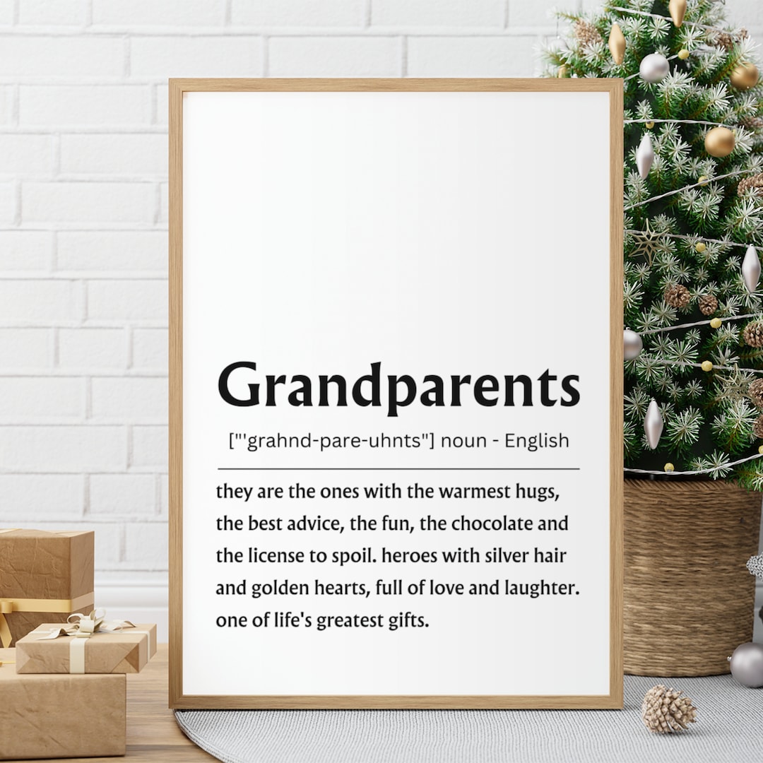 Grandparents Definition Print, Personalised Grandparent Gifts ...
