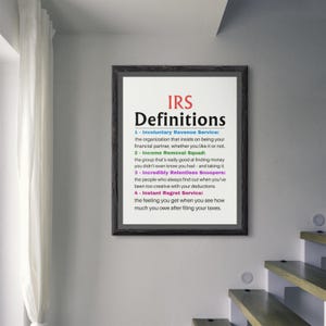 Funny IRS Definition Printable Artwork Digital Download, Affordable ...