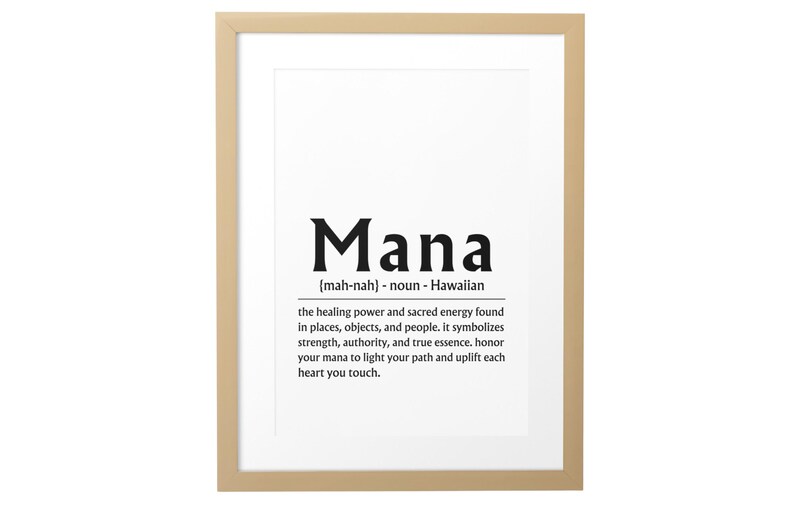 Mana Definition Print: Polynesian Wall Art (digital Download) - Etsy
