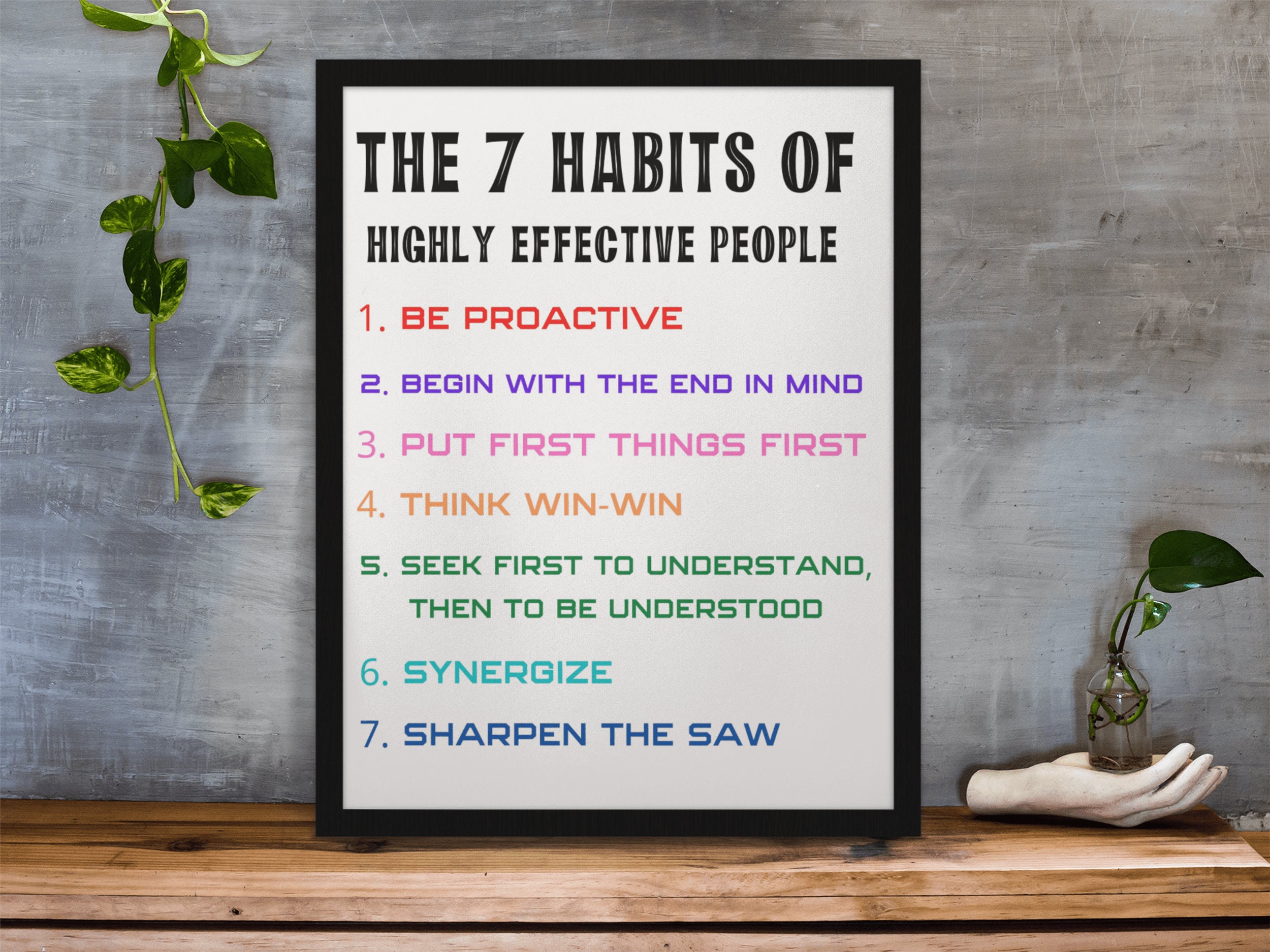 Inspirational 7 Habits of Highly Effective People Printable Artwork ... Inspirational 7 Habits of Highly Effective People Printable Artwork ...
