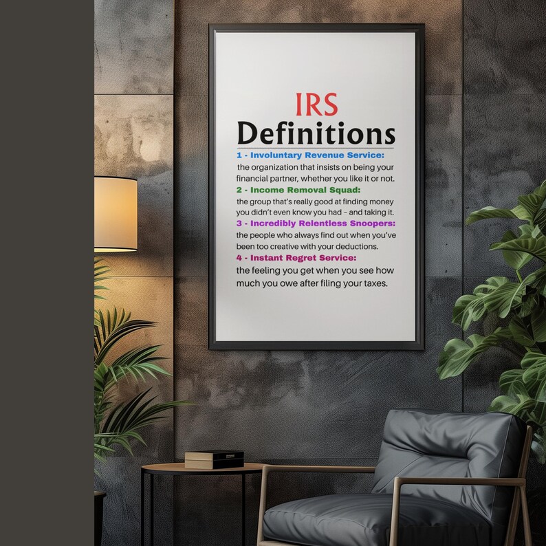 Funny IRS Definition Printable Artwork Digital Download, Affordable ...