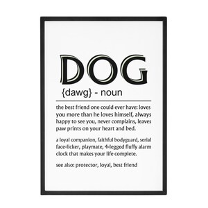 Dog Definition Print Set of 3, Dog Lover Gift, Canine Wall Art ...