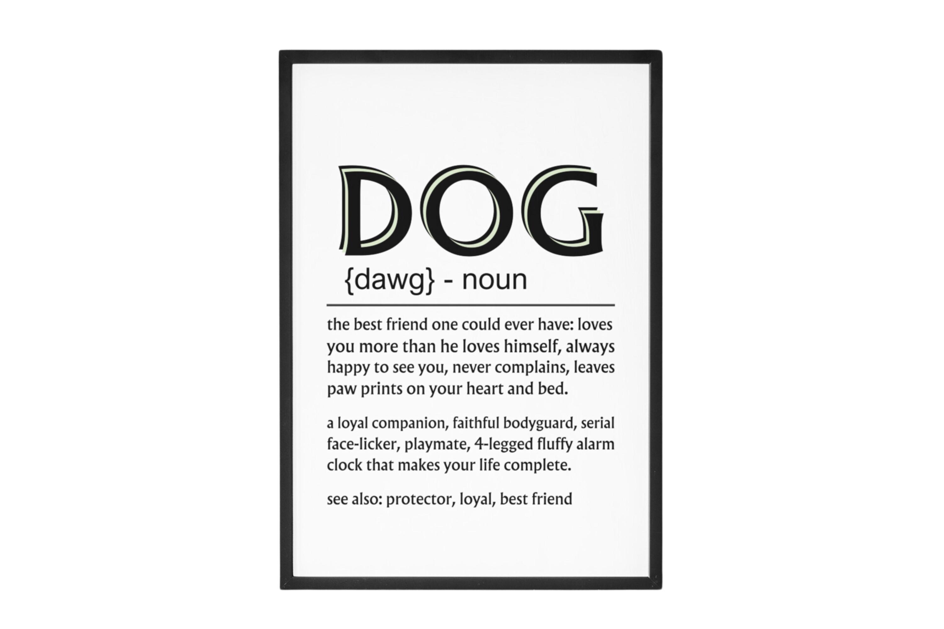 Dog Definition Print Set of 3, Dog Lover Gift, Canine Wall Art ...