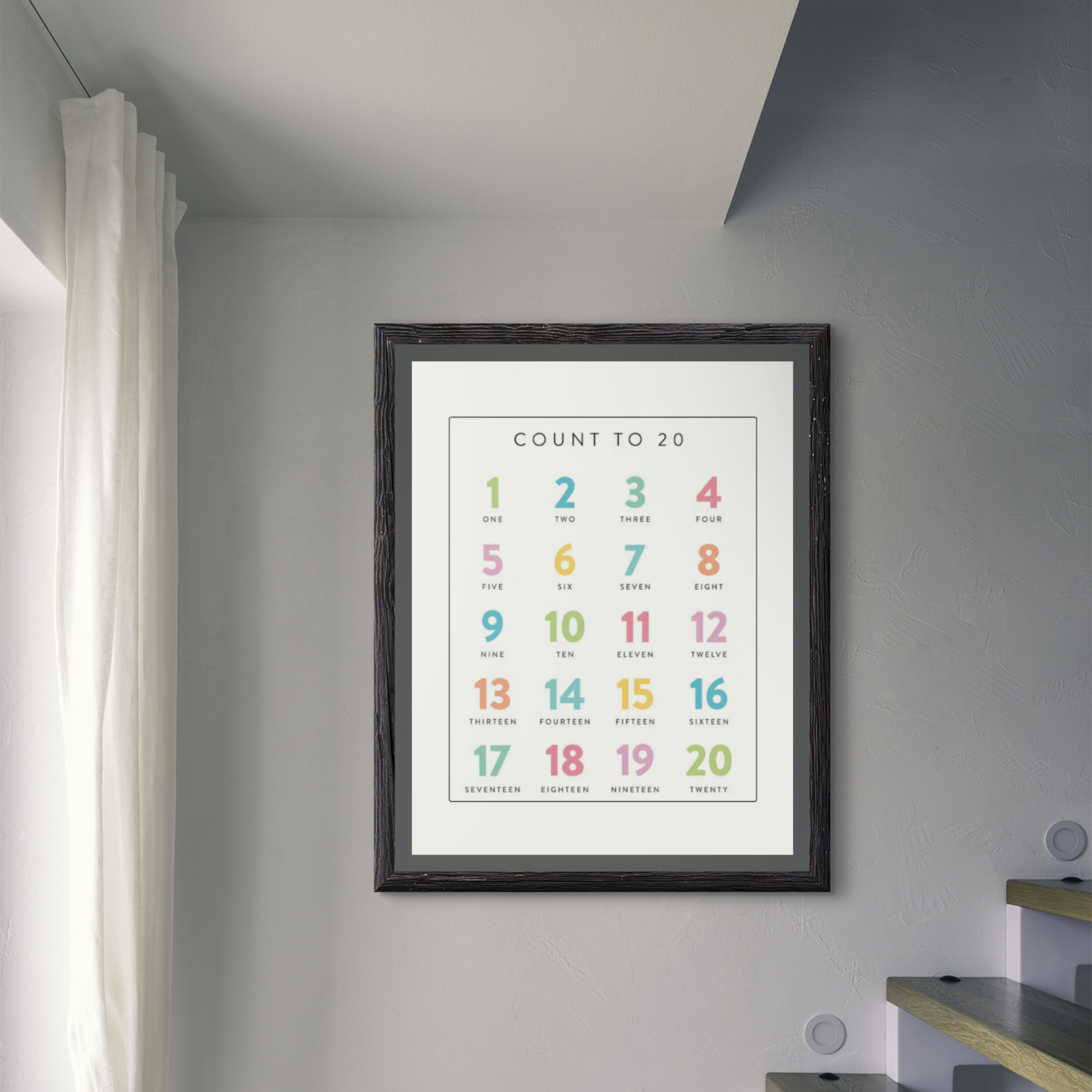 Rainbow Numbers Poster: Counting 1-20, Homeschool Classroom Decor ...