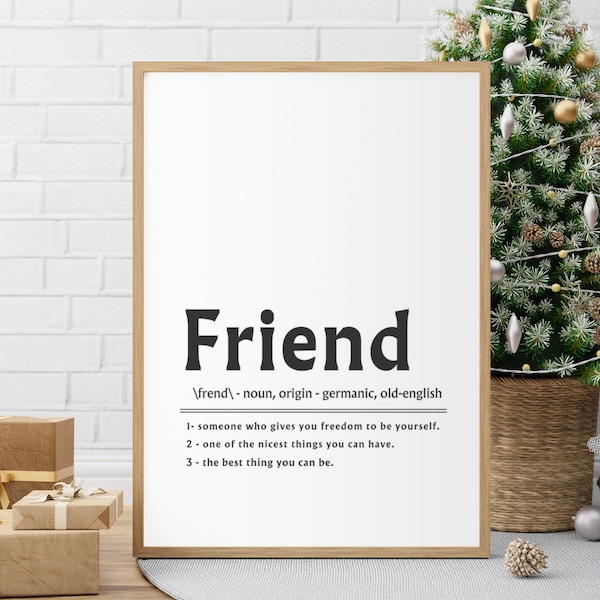 Friend Word Wall Art - Etsy