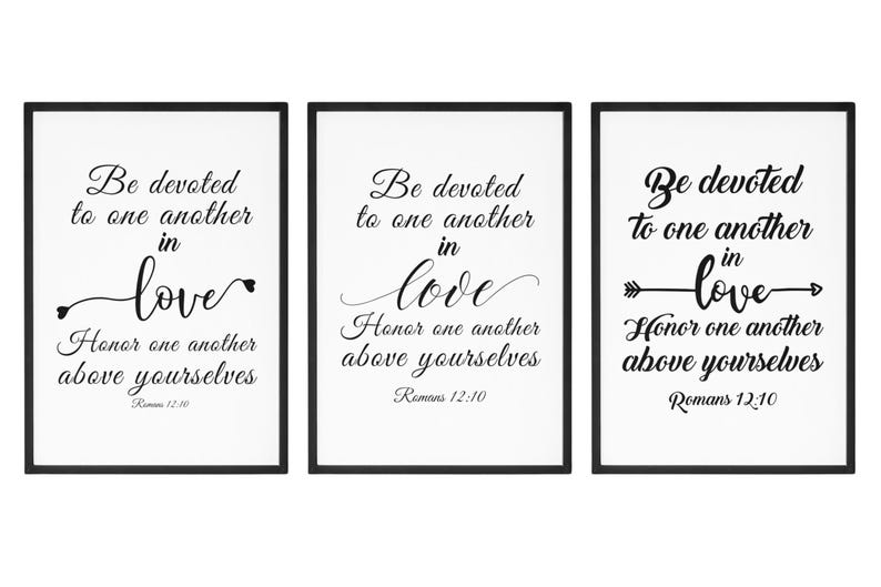 Bible Verses Printable, Romans 12:10, Be Devoted to One Another in Love ...
