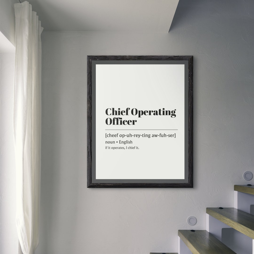 COO Definition Print: Funny Minimalist Office Decor (digital Print) - Etsy