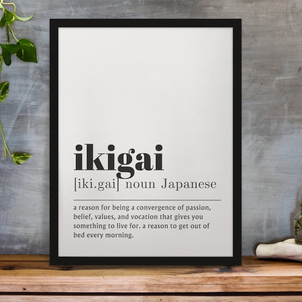 Ikigai Art Japanese Wall Poster - Etsy