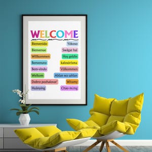 Multilingual Welcome Sign: Inclusive Classroom Decor (digital Download ...