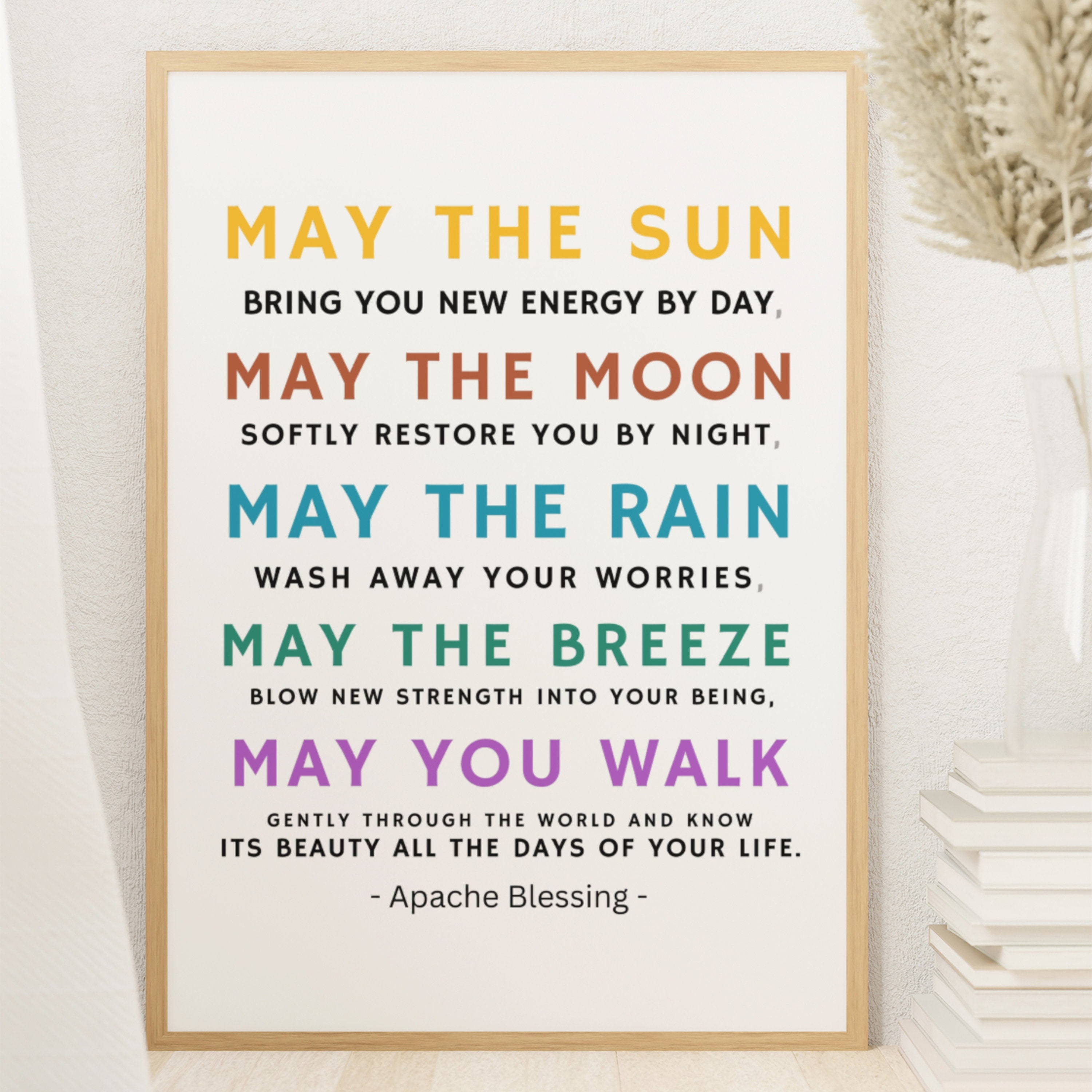 Apache Blessing Quote Downloadable Prints, May the Sun Bring You New ...