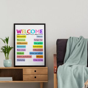 Multilingual Welcome Sign: Inclusive Classroom Decor (digital Download ...