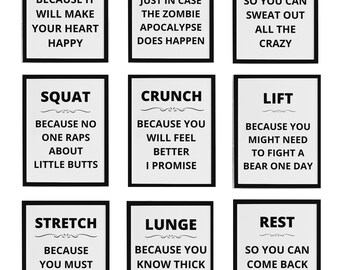 Gym Printables - Etsy