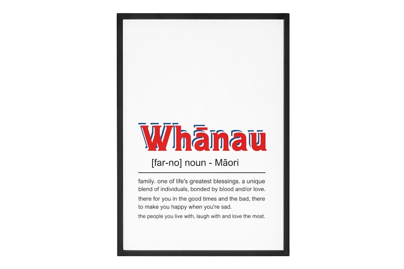 Maori Whanau Family Definition Art Print Set (digital Download) - Etsy