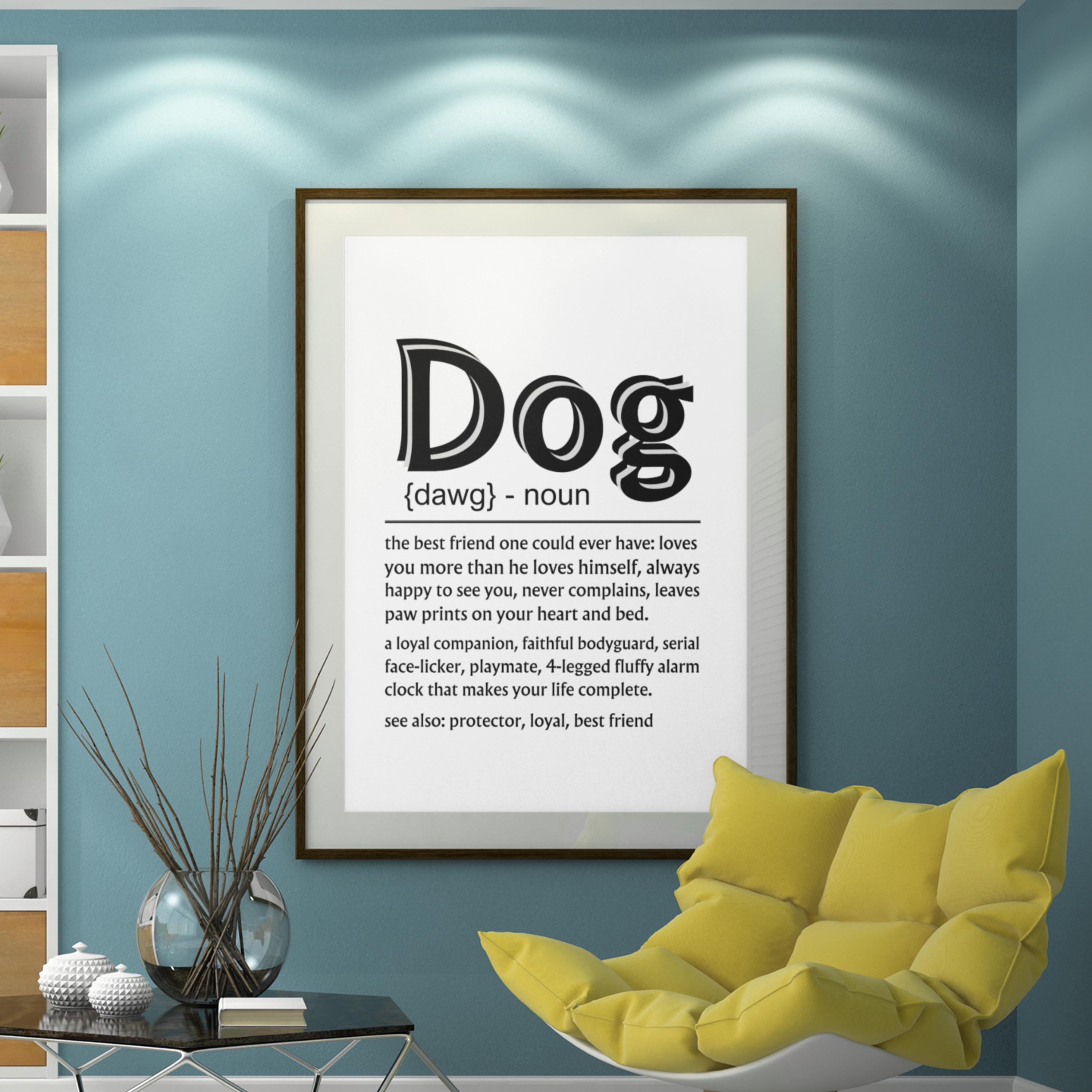 Dog Definition Print Set of 3, Dog Lover Gift, Canine Wall Art ...