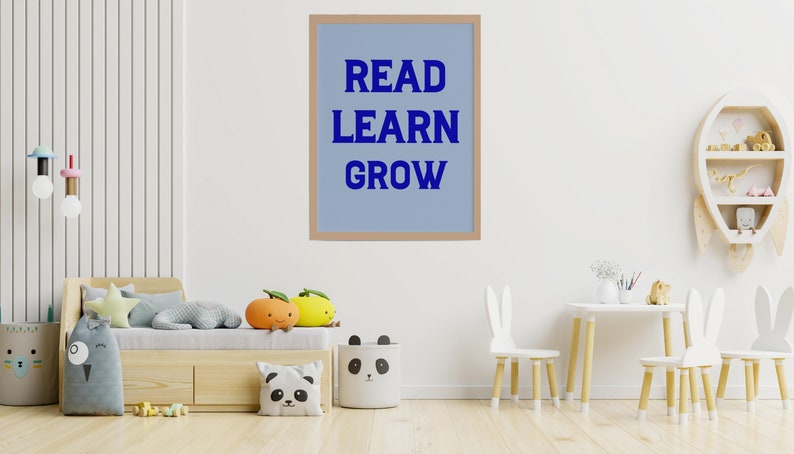 Set of 3 Read Learn Grow Printable Digital Download, Motivational ...