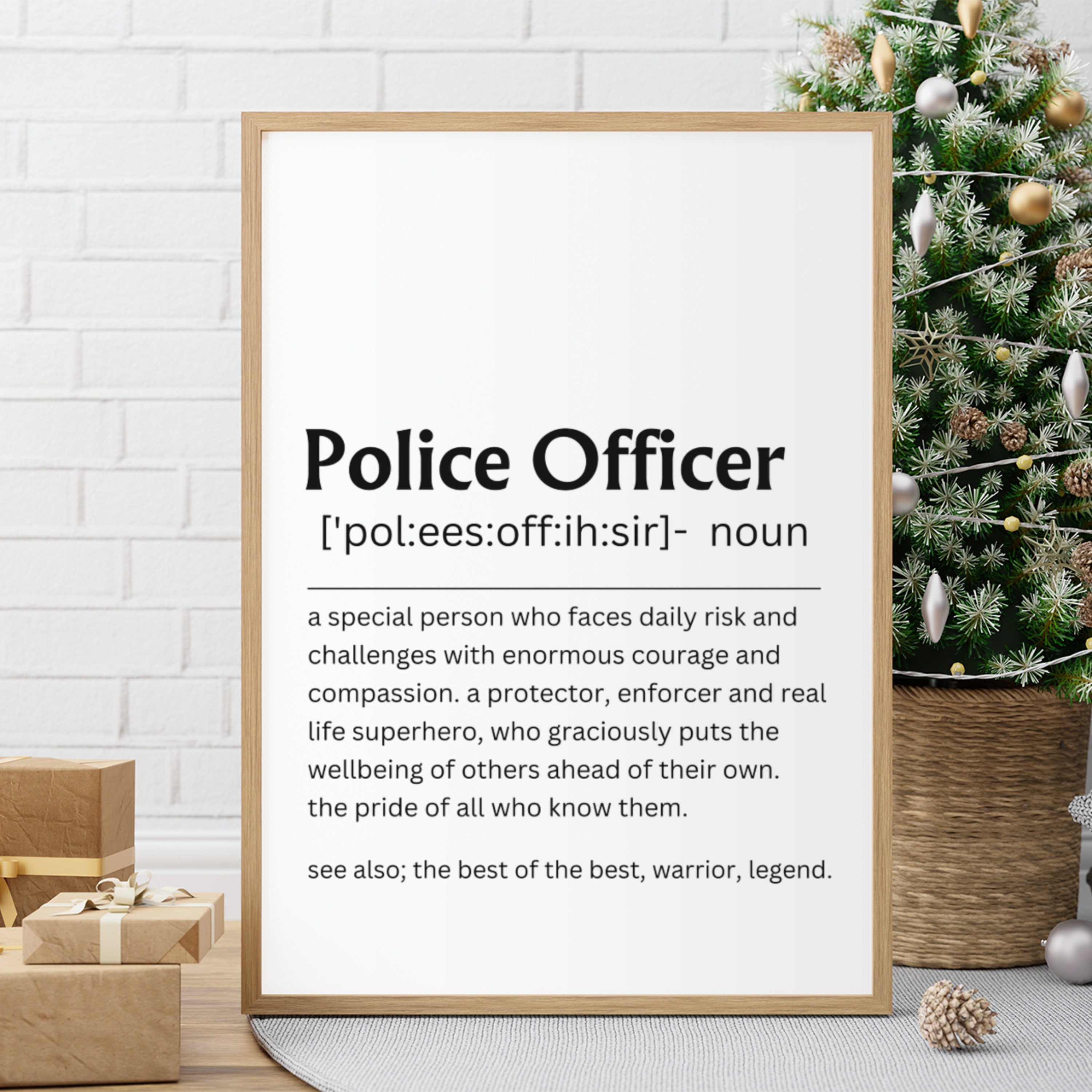 Police Officer Printable Gifts, Police Officer Definition Print, Police ...