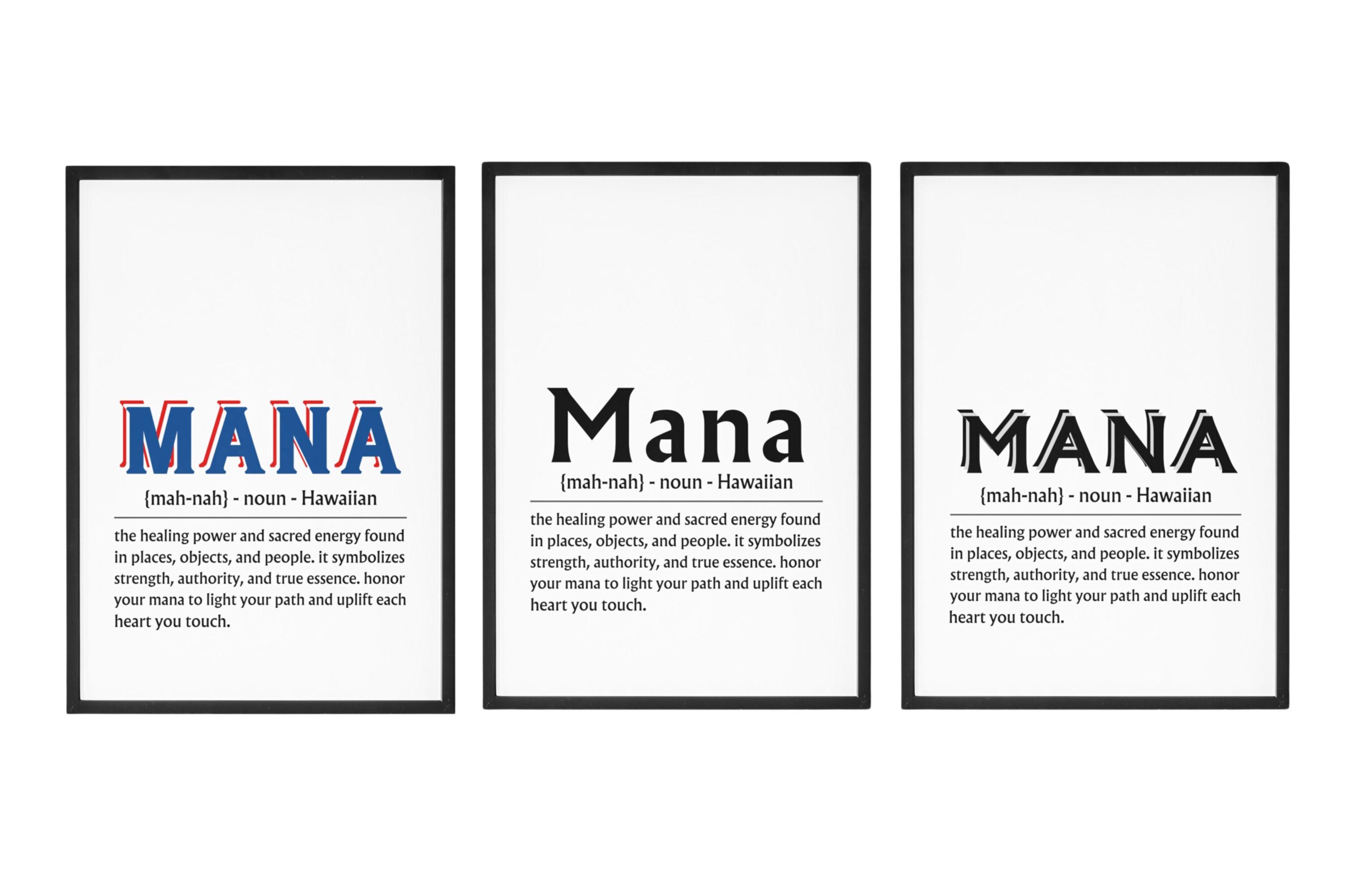 Mana Definition Print: Polynesian Wall Art (digital Download) - Etsy