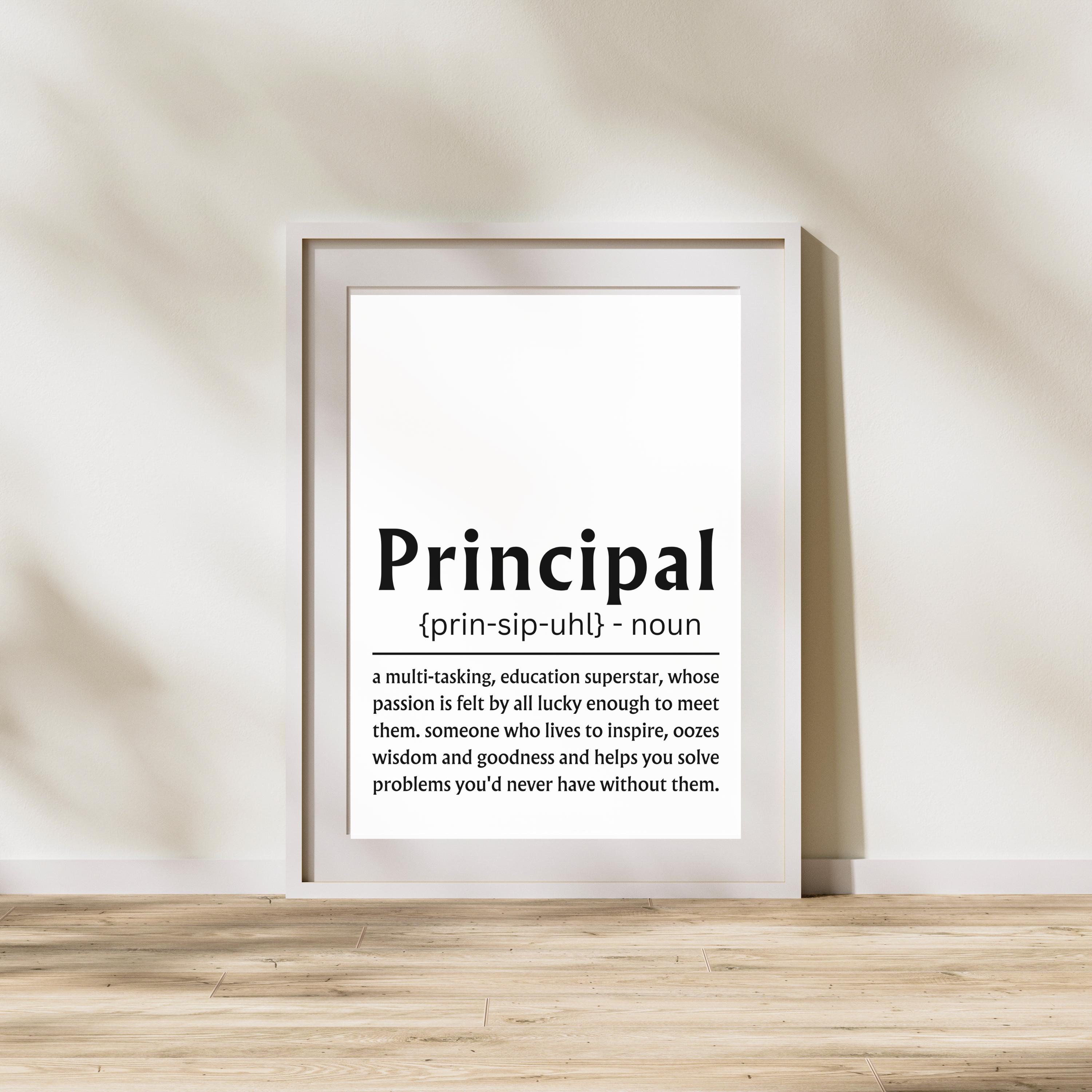 Principal Definition Art Print: School Office Decor (digital Download ...